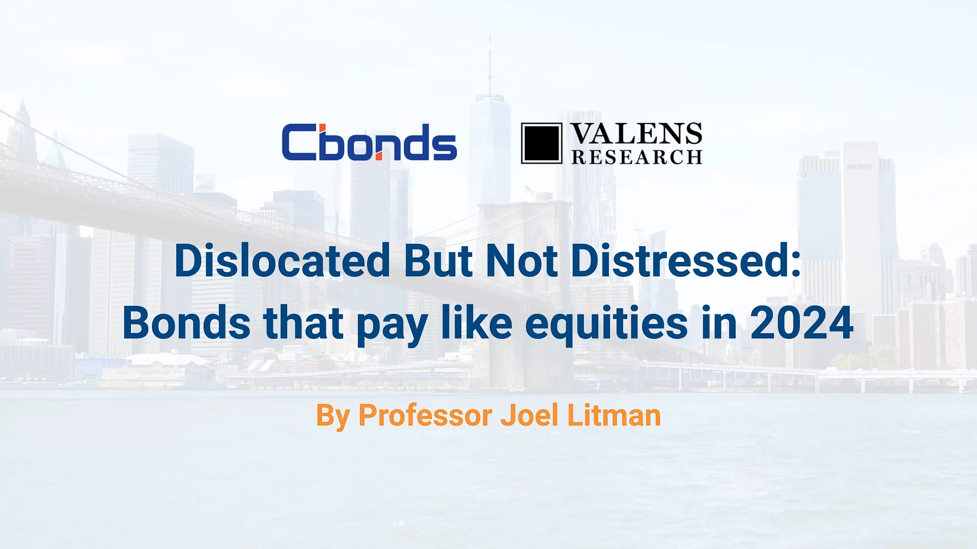 Dislocated but not distressed: Bonds that pay like equities in 2024 ...