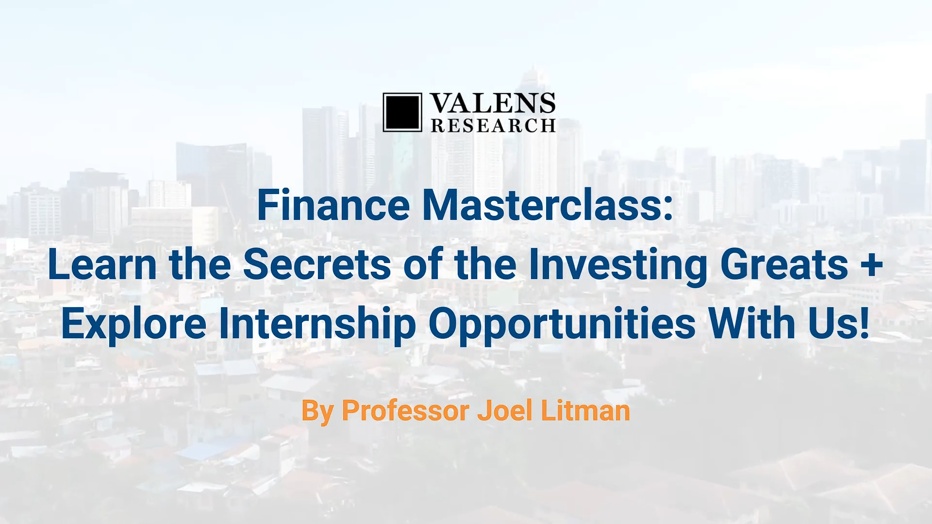 Finance Masterclass: Learn the Secrets of the Investing Greats ...